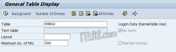 Count Entries Number of Table in SAP